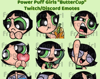 3 Buttercup Emote Pack | Powerpuff Girls Digital Download | Twitch ...