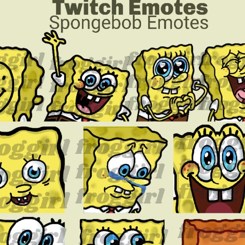 Spongebob Patrick Star Emote Pack 10 Twitch Emotes - Etsy
