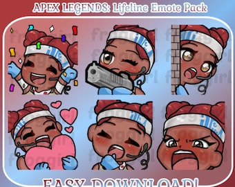 Lifeline Emote Pack Apex Legends Cute Twitch Emotes - Etsy