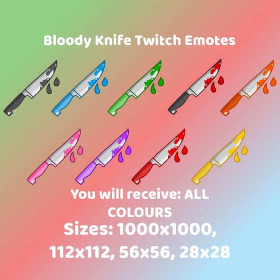 Knife Twitch Emote Pack Cute Twitch Emotes Halloween - Etsy
