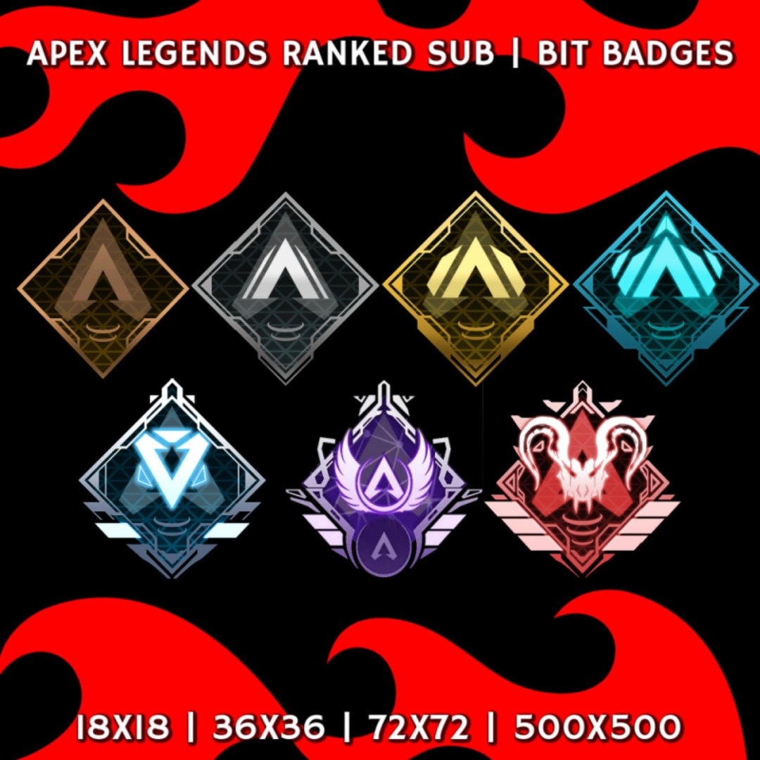 APEX LEGENDS Ranks | Twitch Sub/bit Badges | Apex | Ranks - Etsy