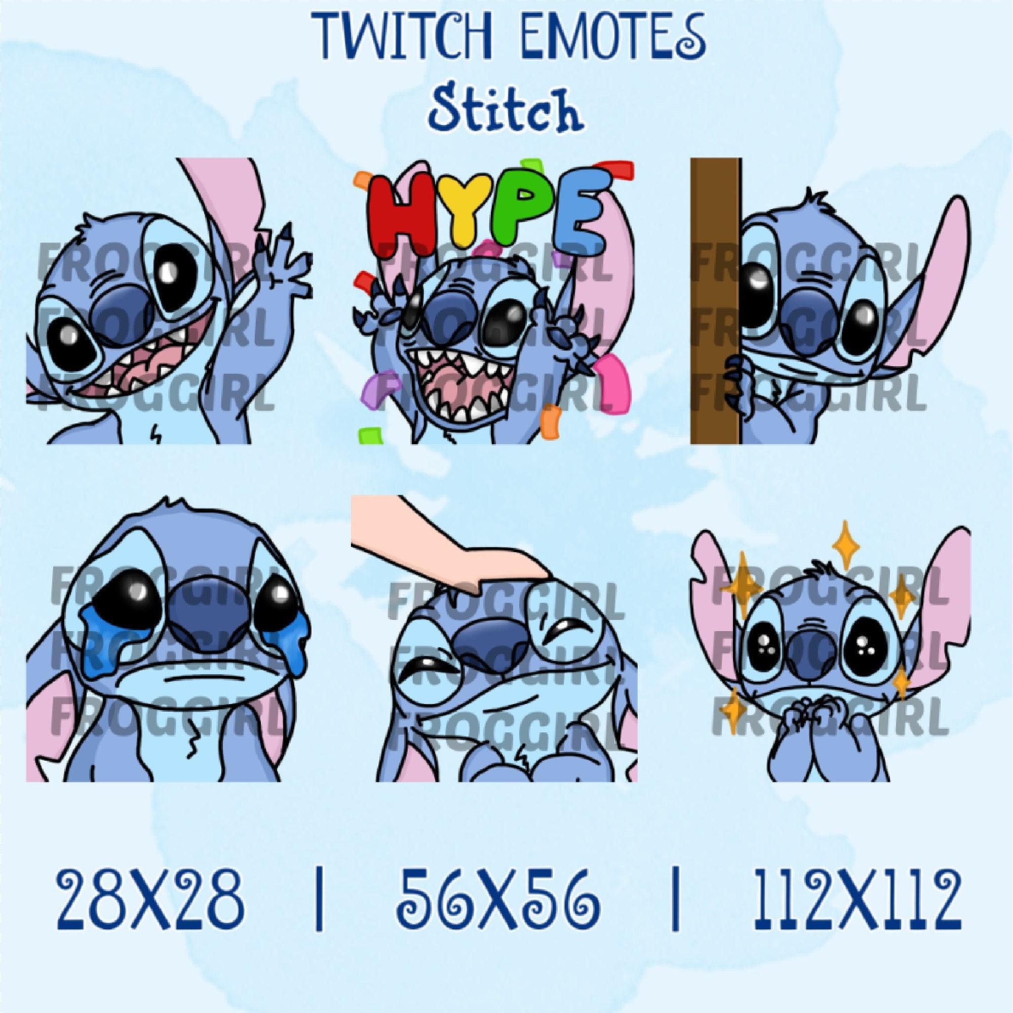 Stitch Emotes Cute Stitch Emotes Cute Twitch Emotes | Etsy Canada