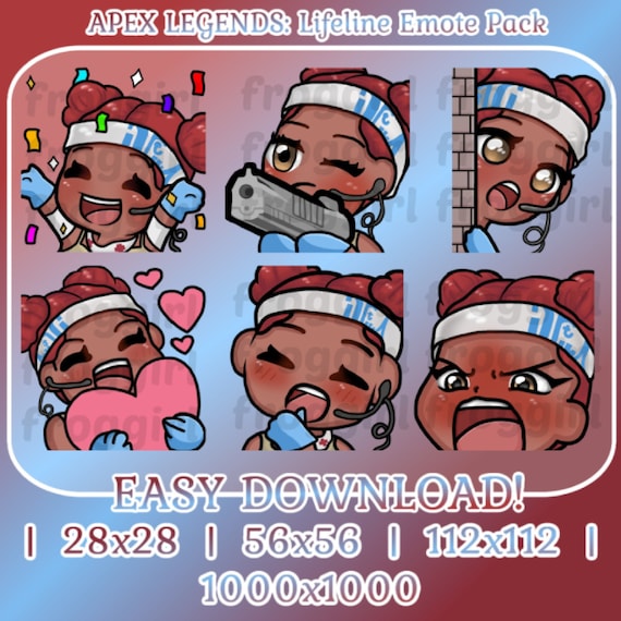 APEX LEGENDS Cute Lifeline Emote Pack Twitch Youtube - Etsy