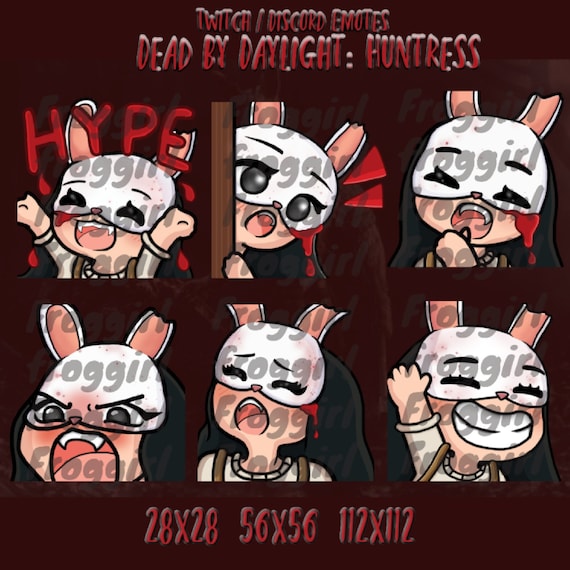 Dead By Daylight / Cute Huntress Twitch/Discord emotes / | Etsy España