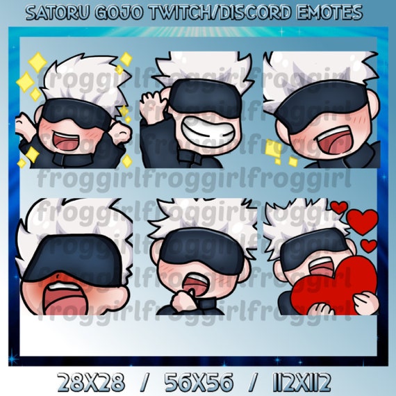 Satoru Gojo Emotes Gojo Emotes Anime Emotes Kawaii | Etsy
