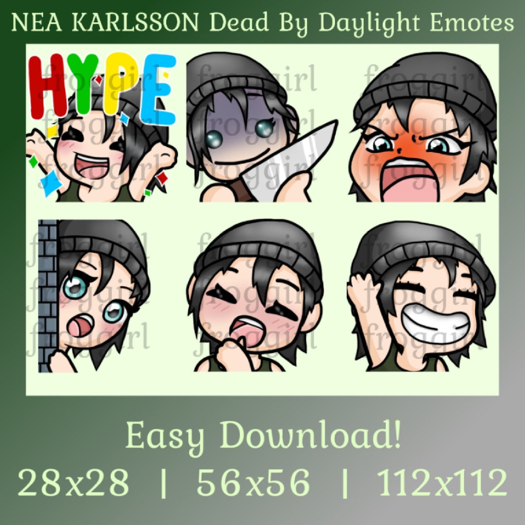 Dead by Daylight | Nea Karlsson Twitch Emotes | Dead by Daylight Emotes ...