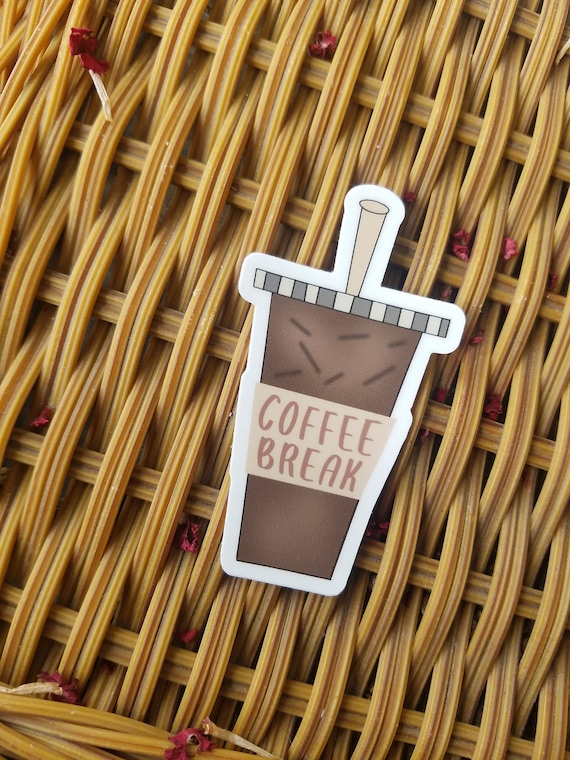 Large Iced Coffee Sticker Iced Coffee Sticker Coffee Lovers | Etsy