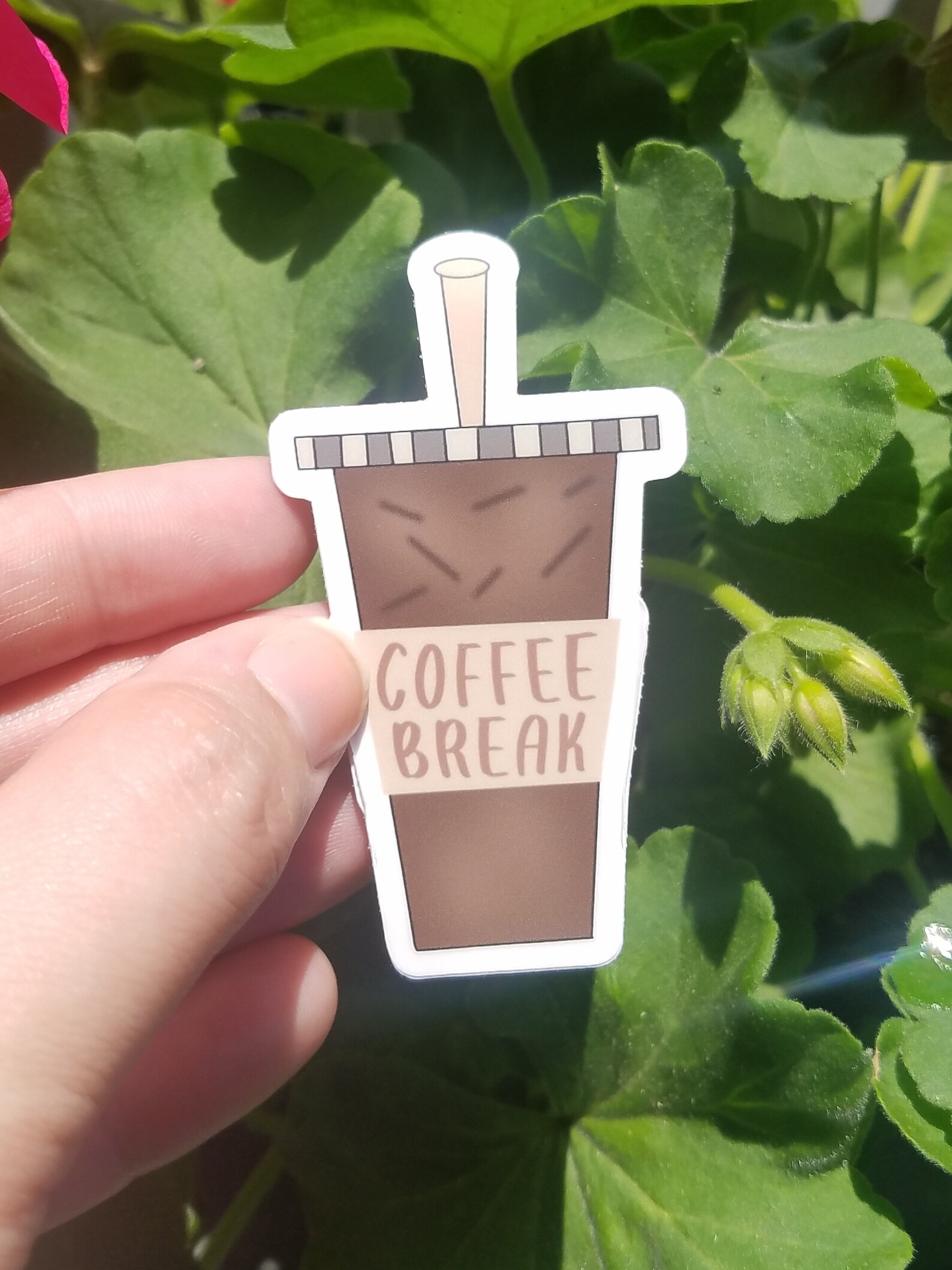 Large Iced Coffee Sticker Iced Coffee Sticker Coffee Lovers - Etsy