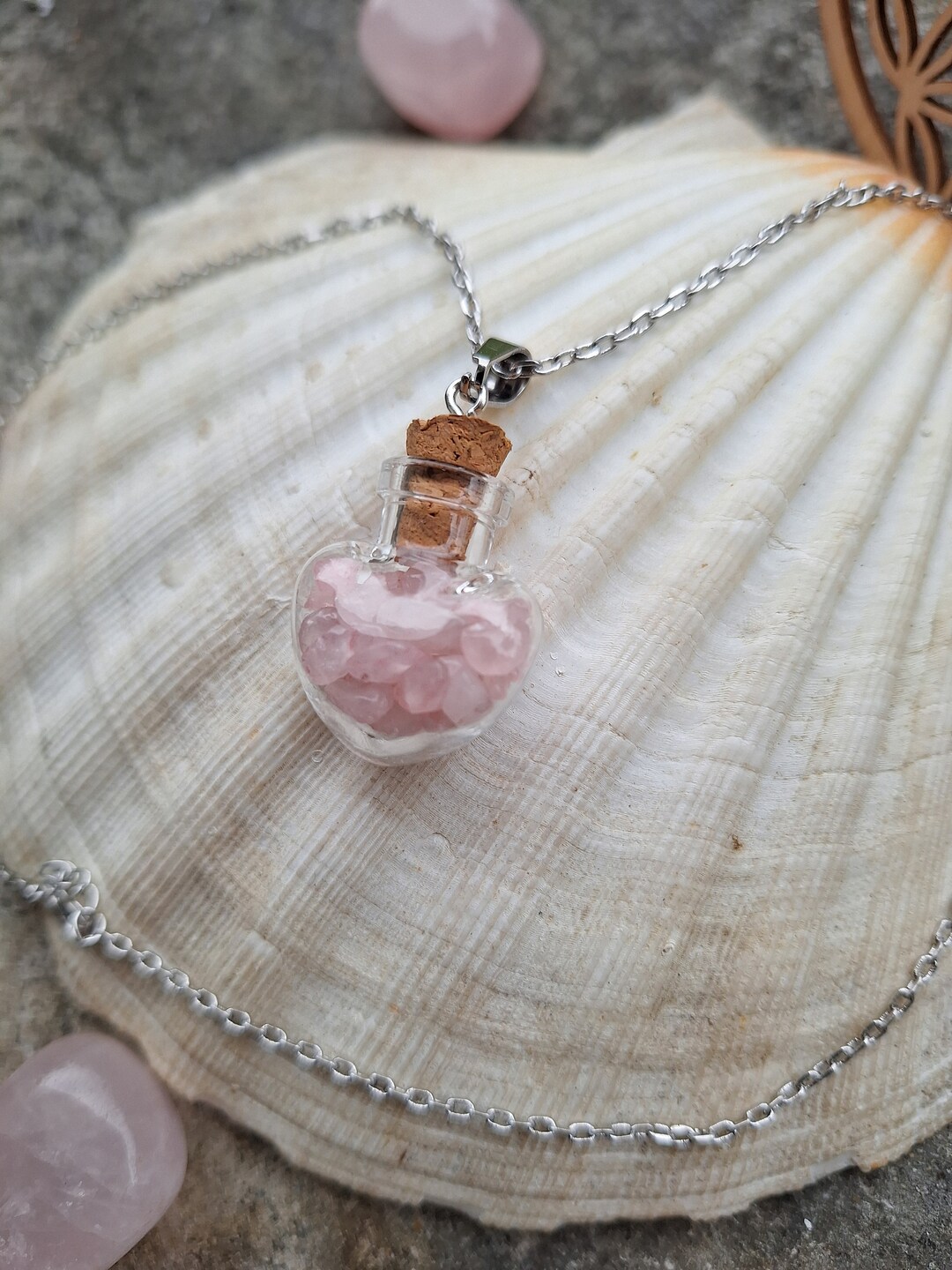 Rose Quartz “magic Vial” - Etsy