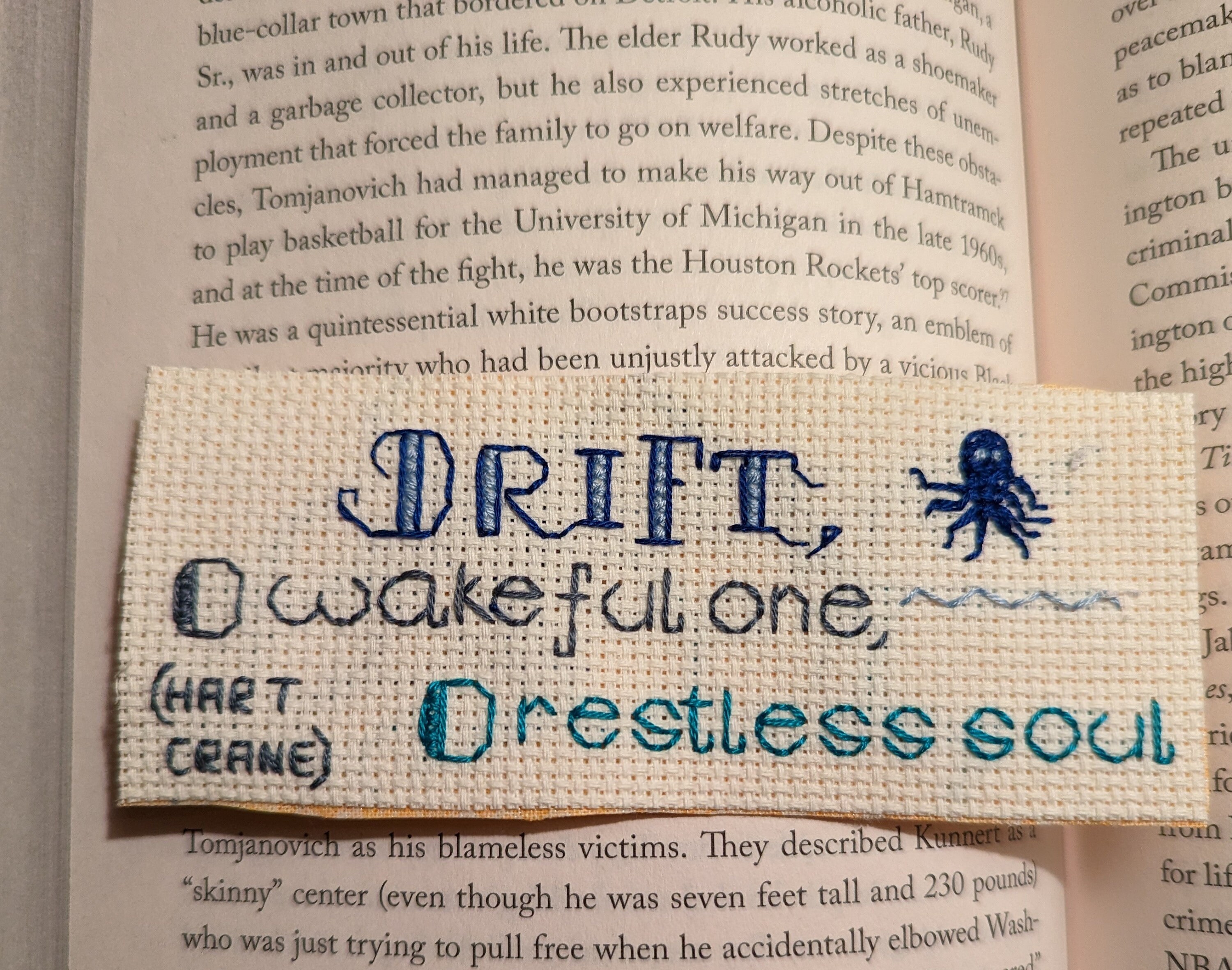 Hart Crane Quote - Poetry Cross Stitch Bookmark - Etsy