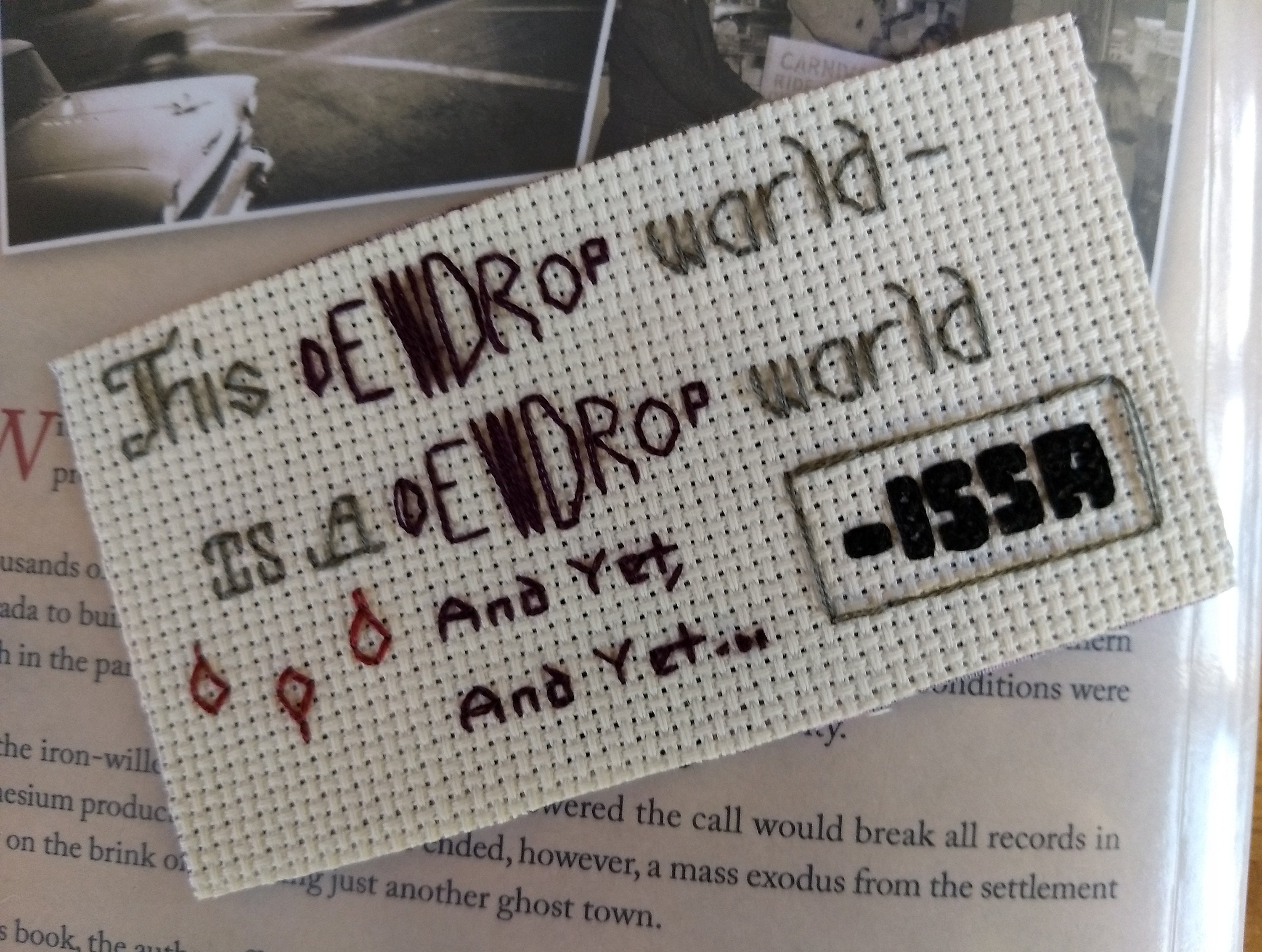 This Dewdrop World Issa Haiku Cross-stitch Bookmark - Etsy