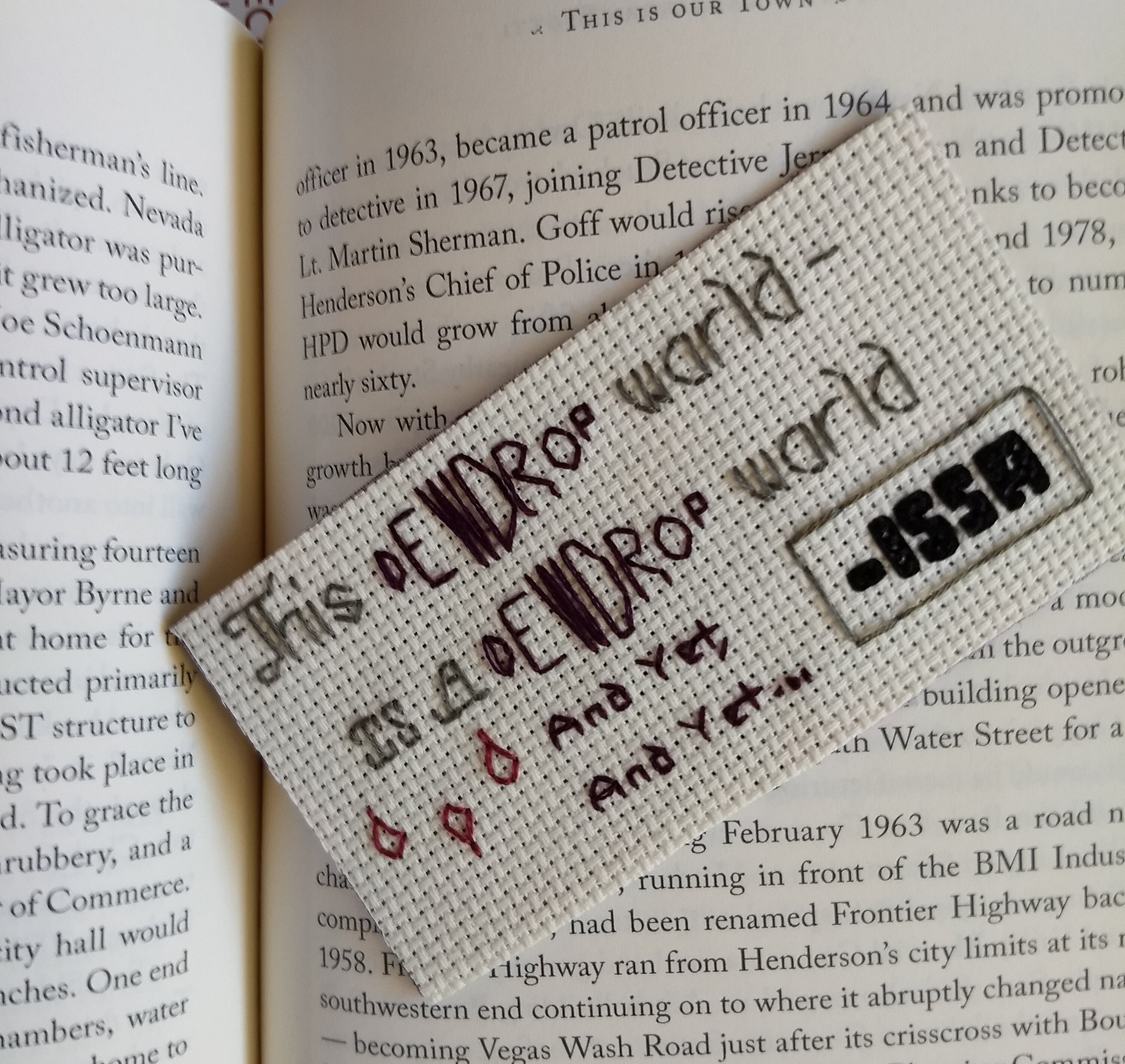 This Dewdrop World Issa Haiku Cross-stitch Bookmark - Etsy