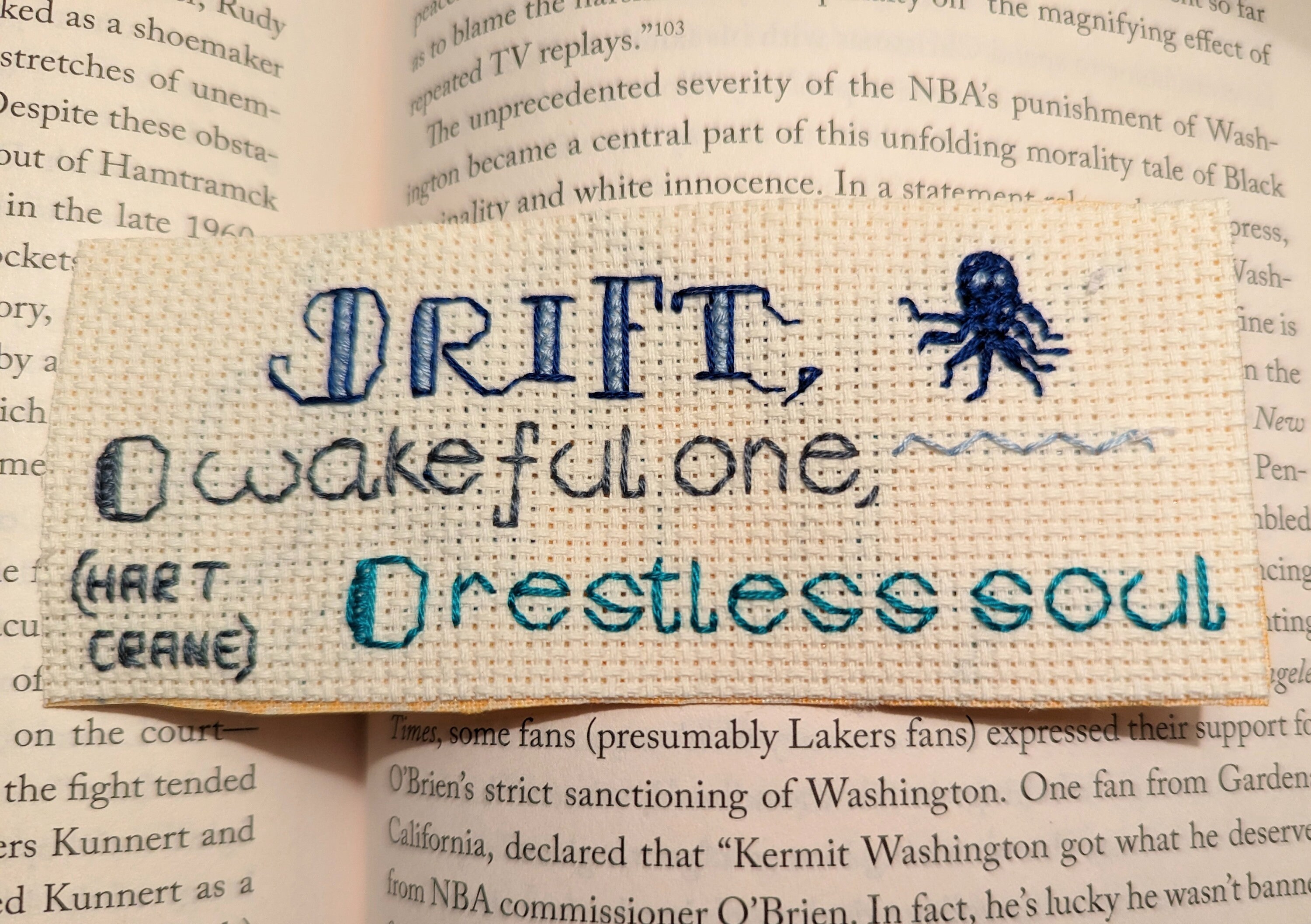 Hart Crane Quote - Poetry Cross Stitch Bookmark - Etsy