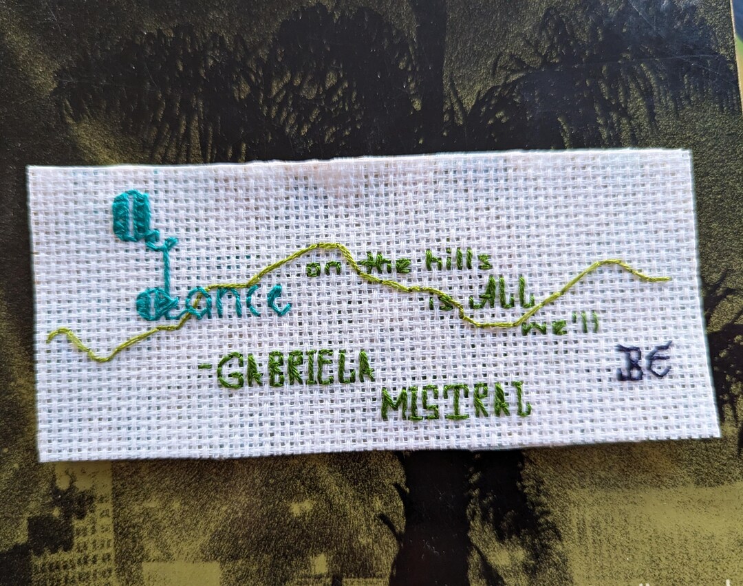 Gabriela Mistral Quote Cross Stitch Bookmark - Etsy