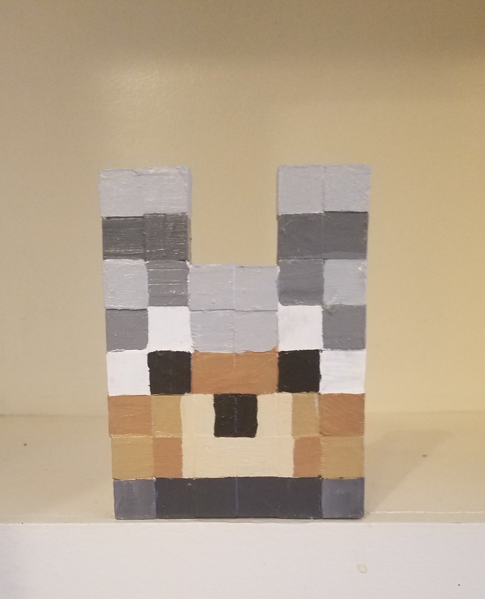 MINECRAFT Wolf Handmade 3D Pixel Wolf Minecraft Kids Toys Wooden ...