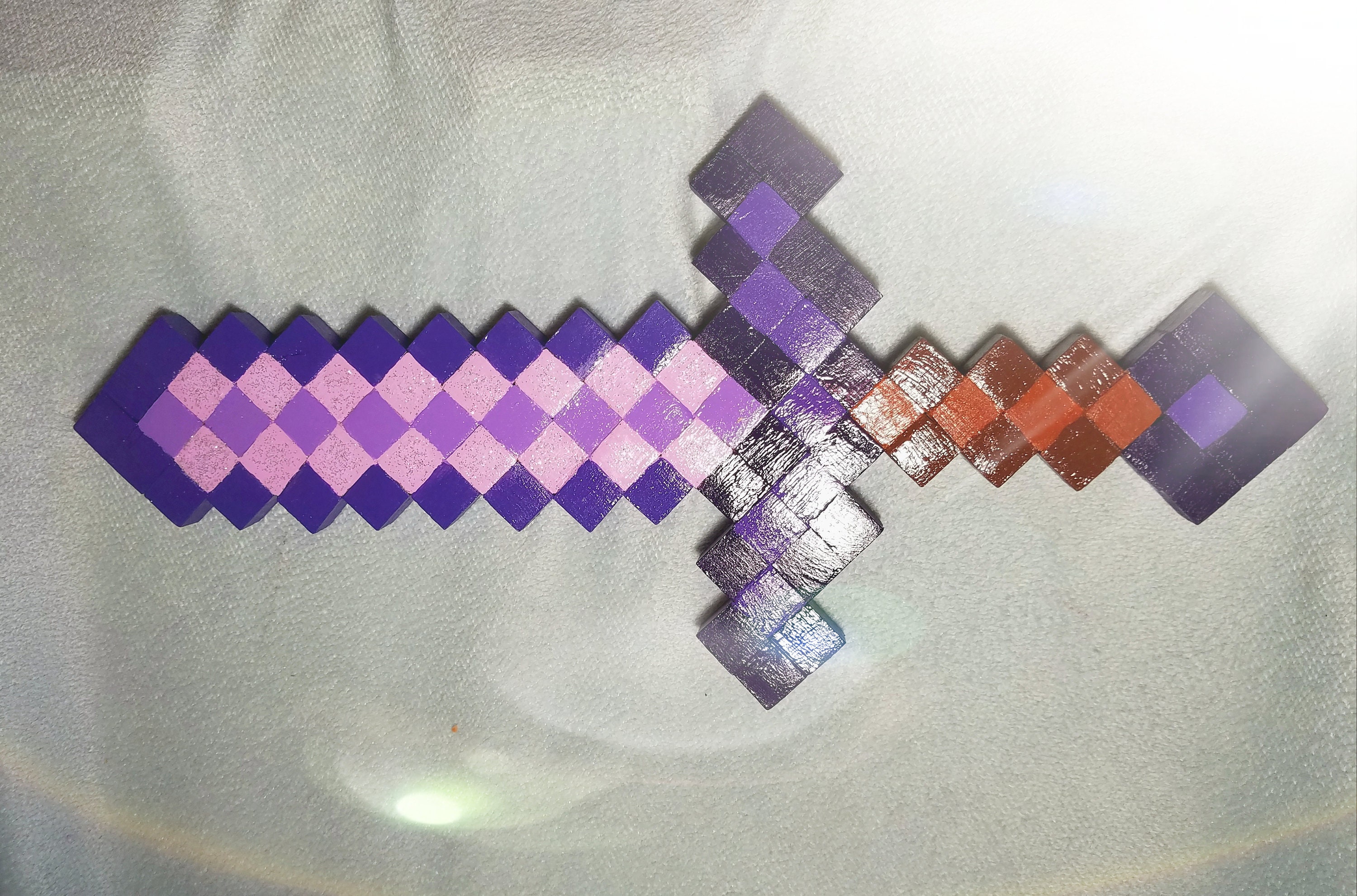 Minecraft Papercraft Enchanted Diamond Sword