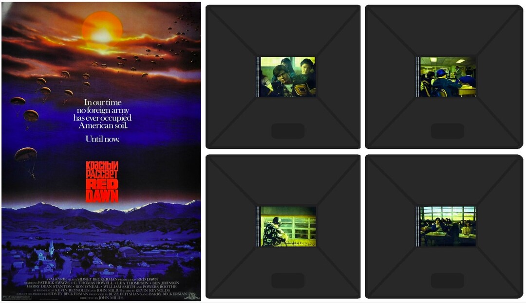 Set of 4 Genuine 35mm Mounted Slides Red Dawn 1984 35mm Film Cell Movie ...