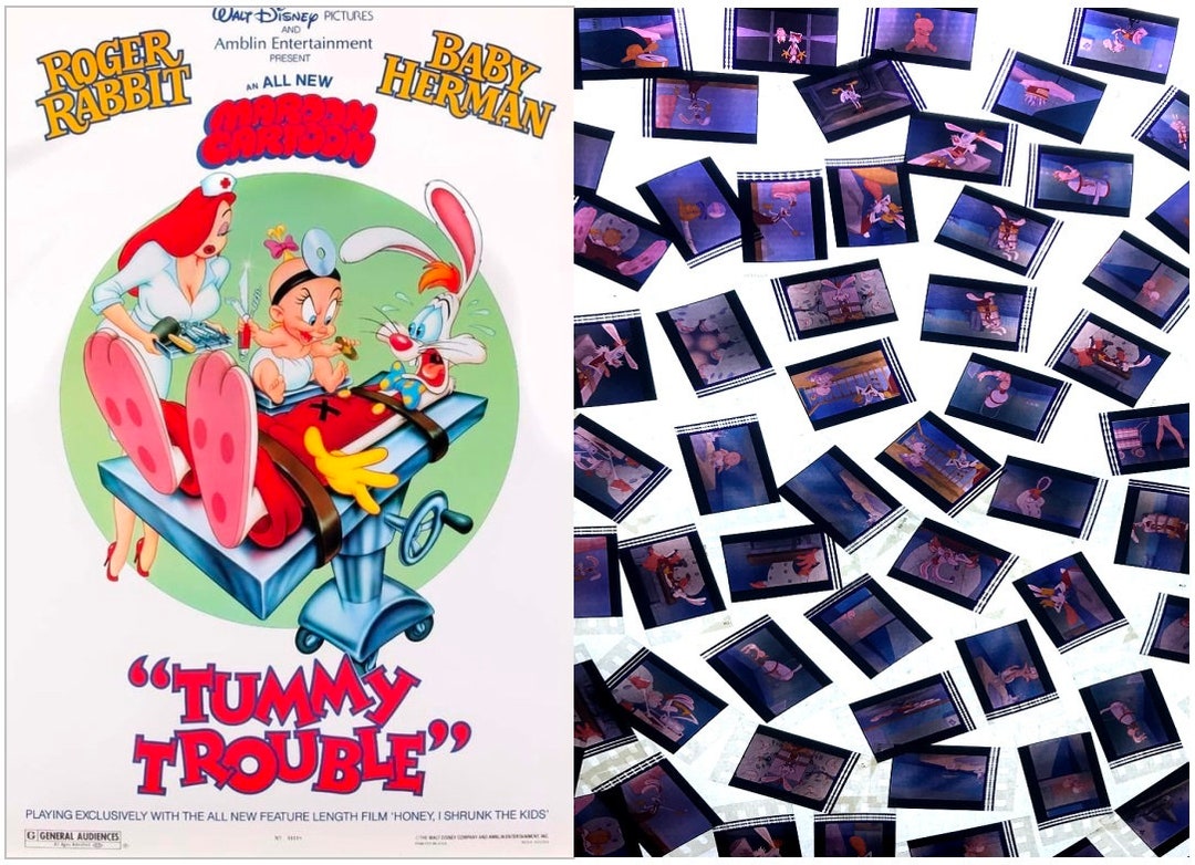 25x Genuine 35mm Clips Tummy Trouble 1989 Roger Rabbit 35mm Film Cell ...