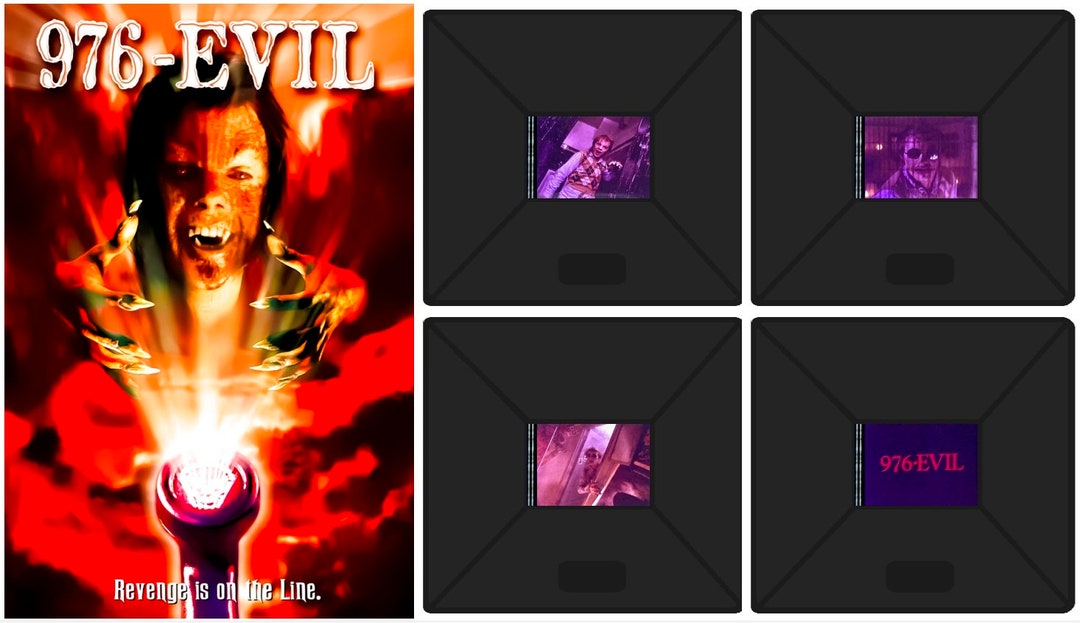 Set of 4 Genuine 35mm Mounted Slides 976-EVIL 1988 35mm Film Cell Movie ...