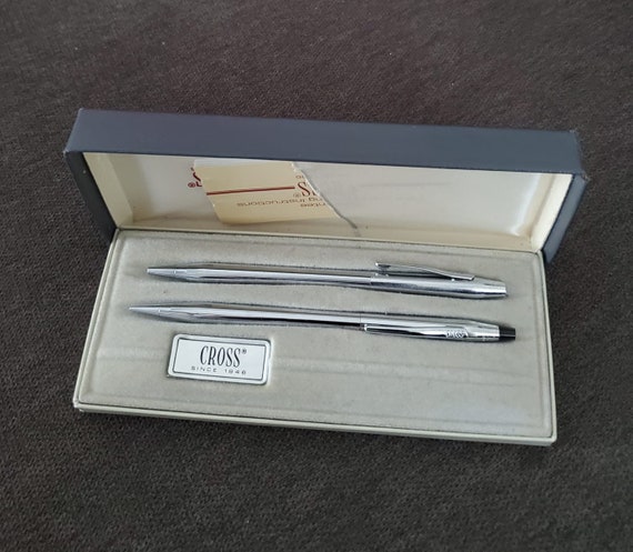 Chrome Cross Pen and Pencil Set Cross Brand Mechanical Pen | Etsy