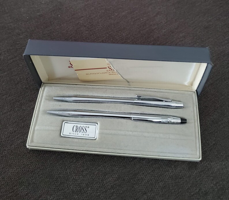 Chrome Cross Pen and Pencil Set Cross Brand Mechanical Pen | Etsy