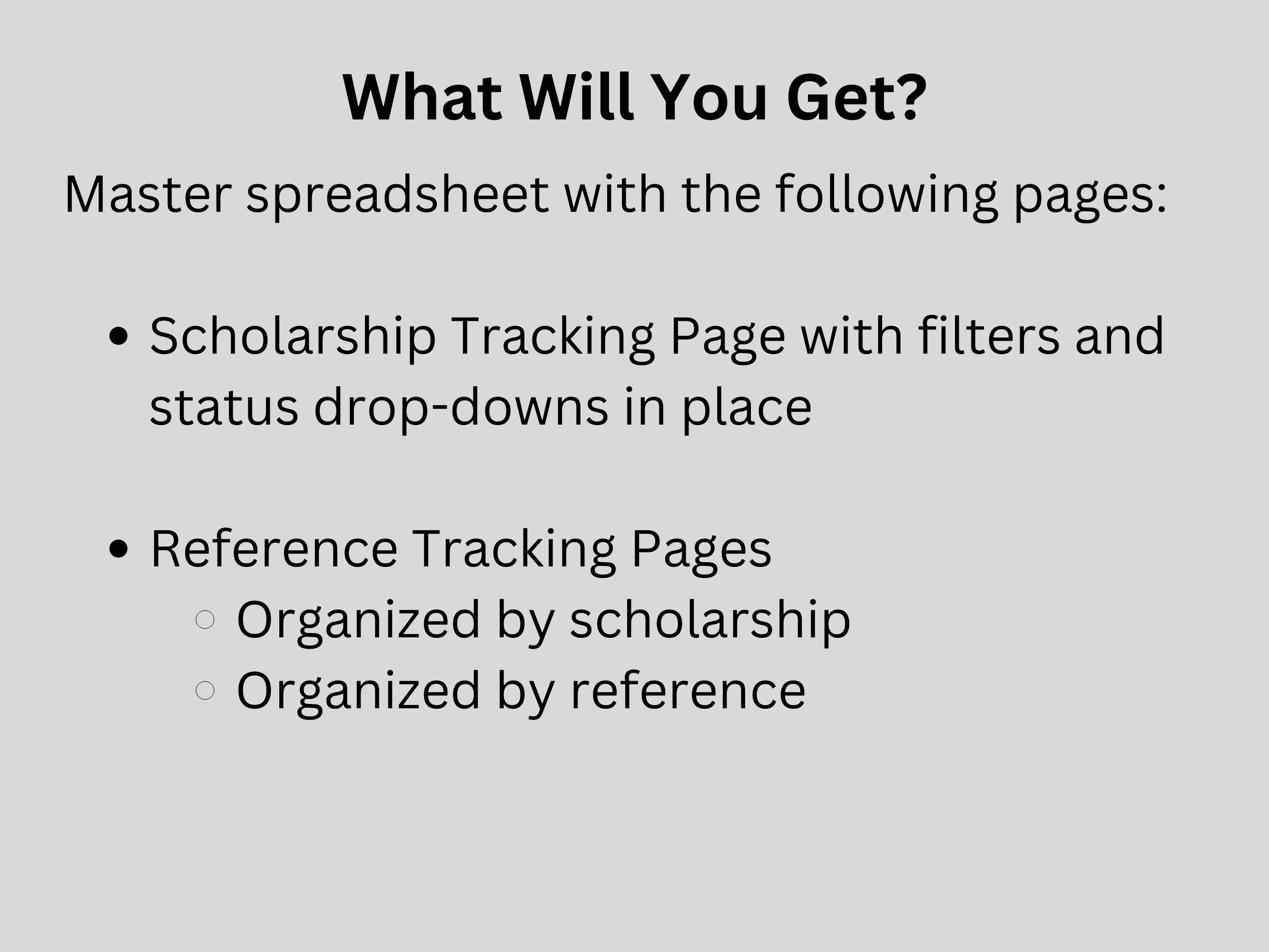 Scholarship Information, Application, & Reference Tracker | Google ...