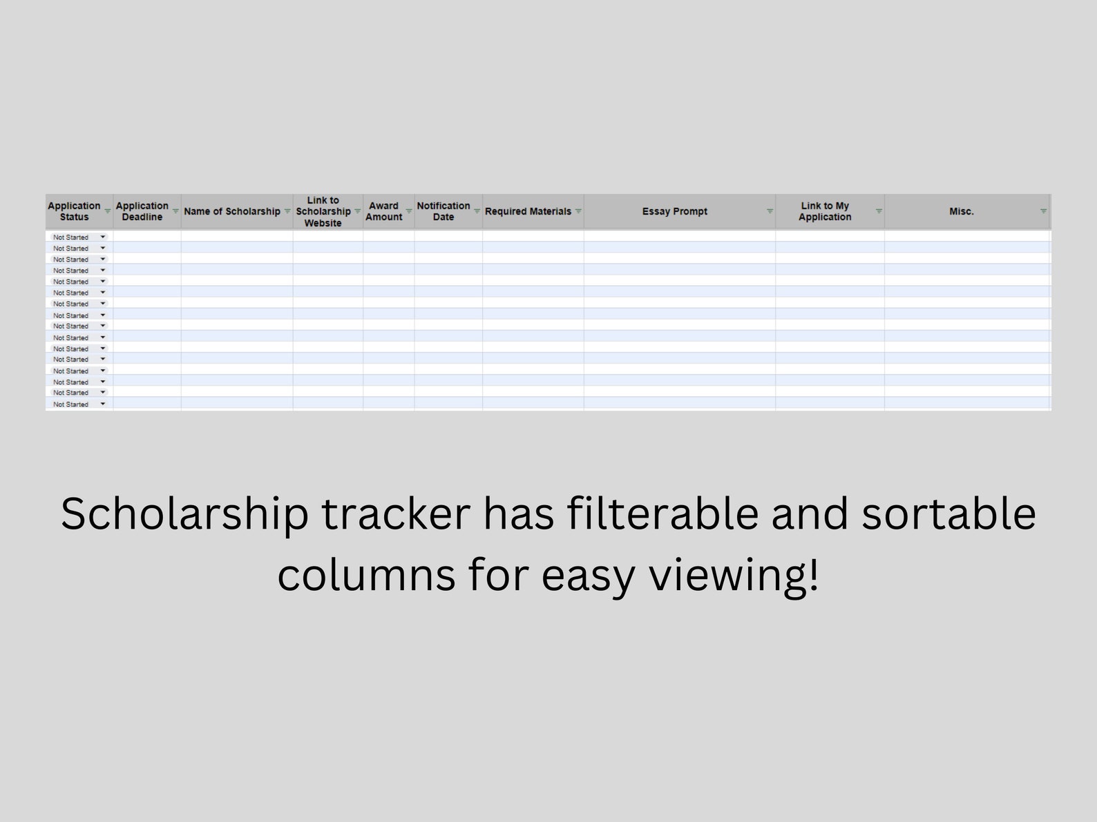 Scholarship Information, Application, & Reference Tracker | Google ...