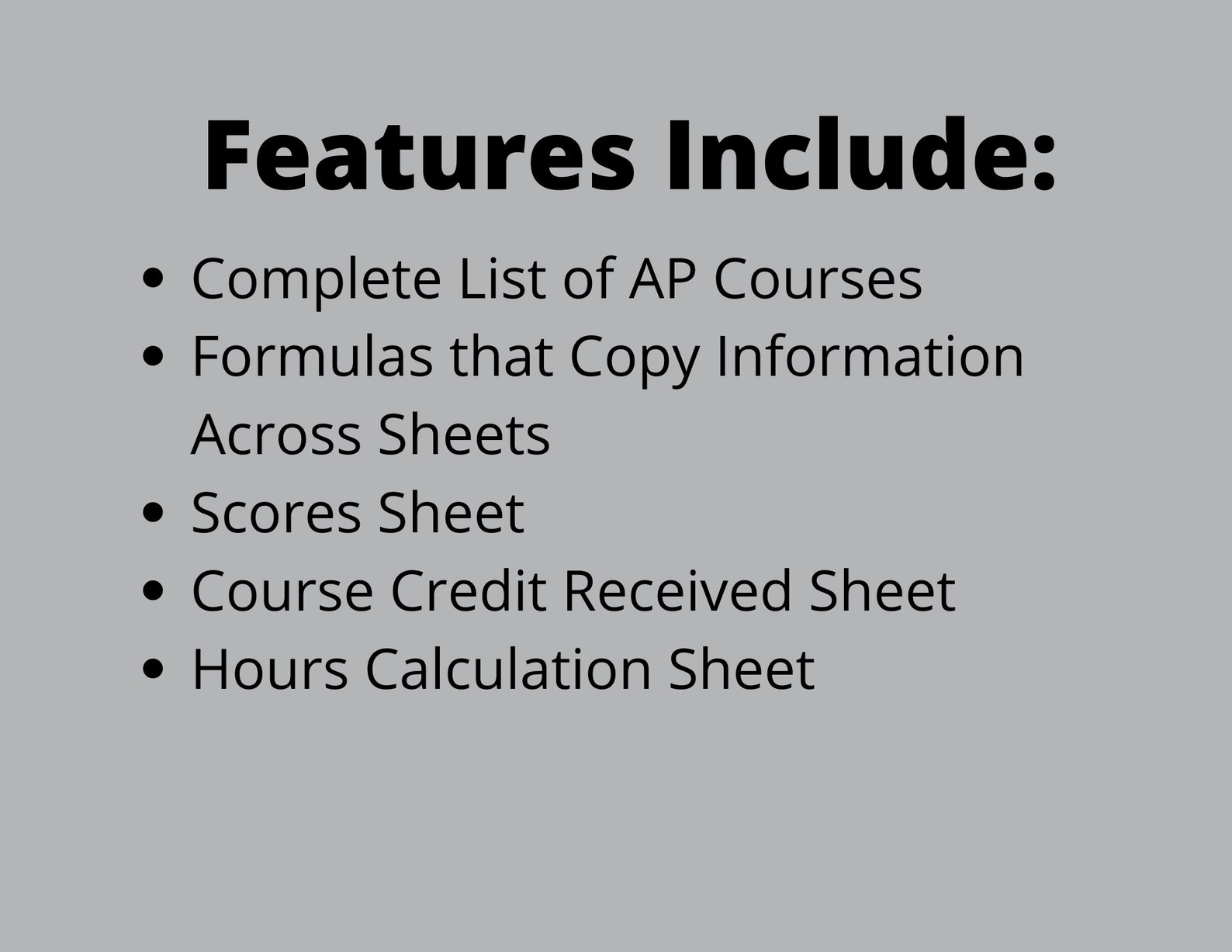 AP Exam Credit Tracker Spreadsheet - Hours Calculator - Track ...