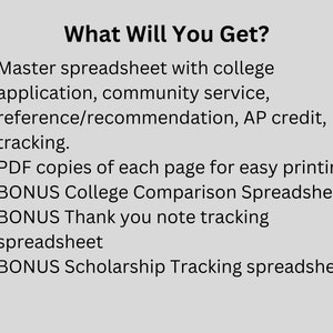 College Application Planning Bundle - Etsy