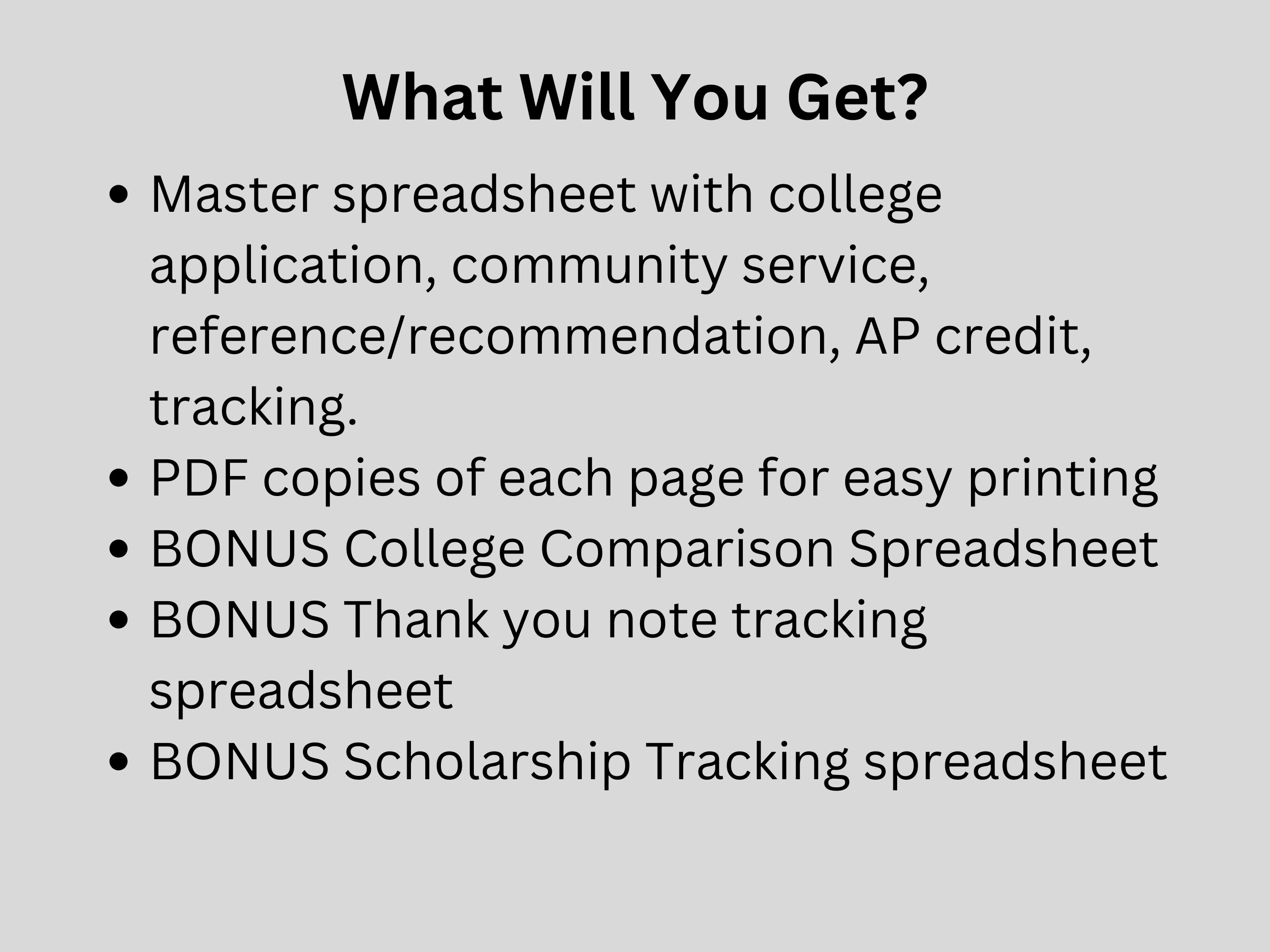 College Application Planning Bundle - Etsy