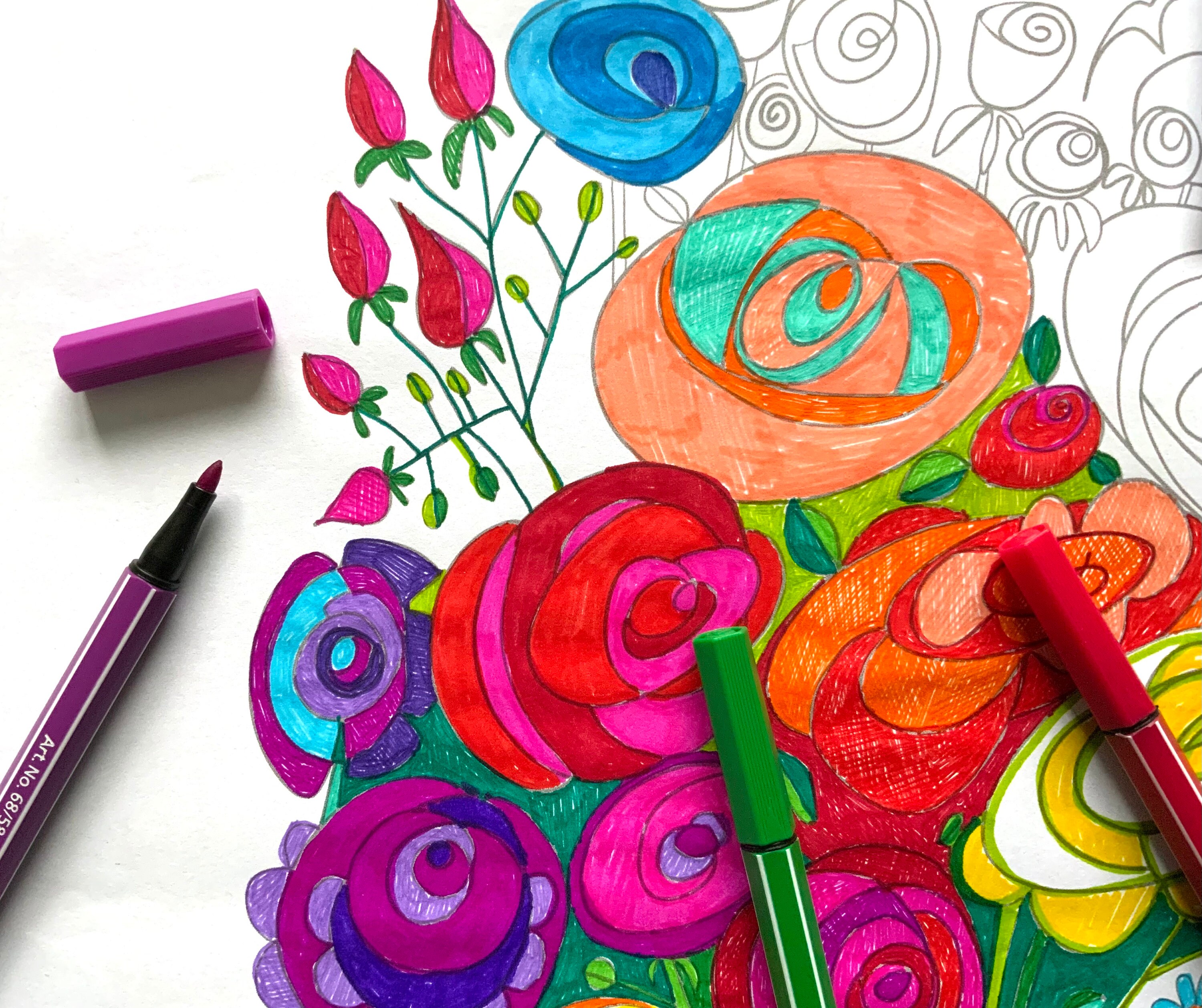 Authentic Printable Colouring Pages Designed by Artist Ruth Dronsfield ...