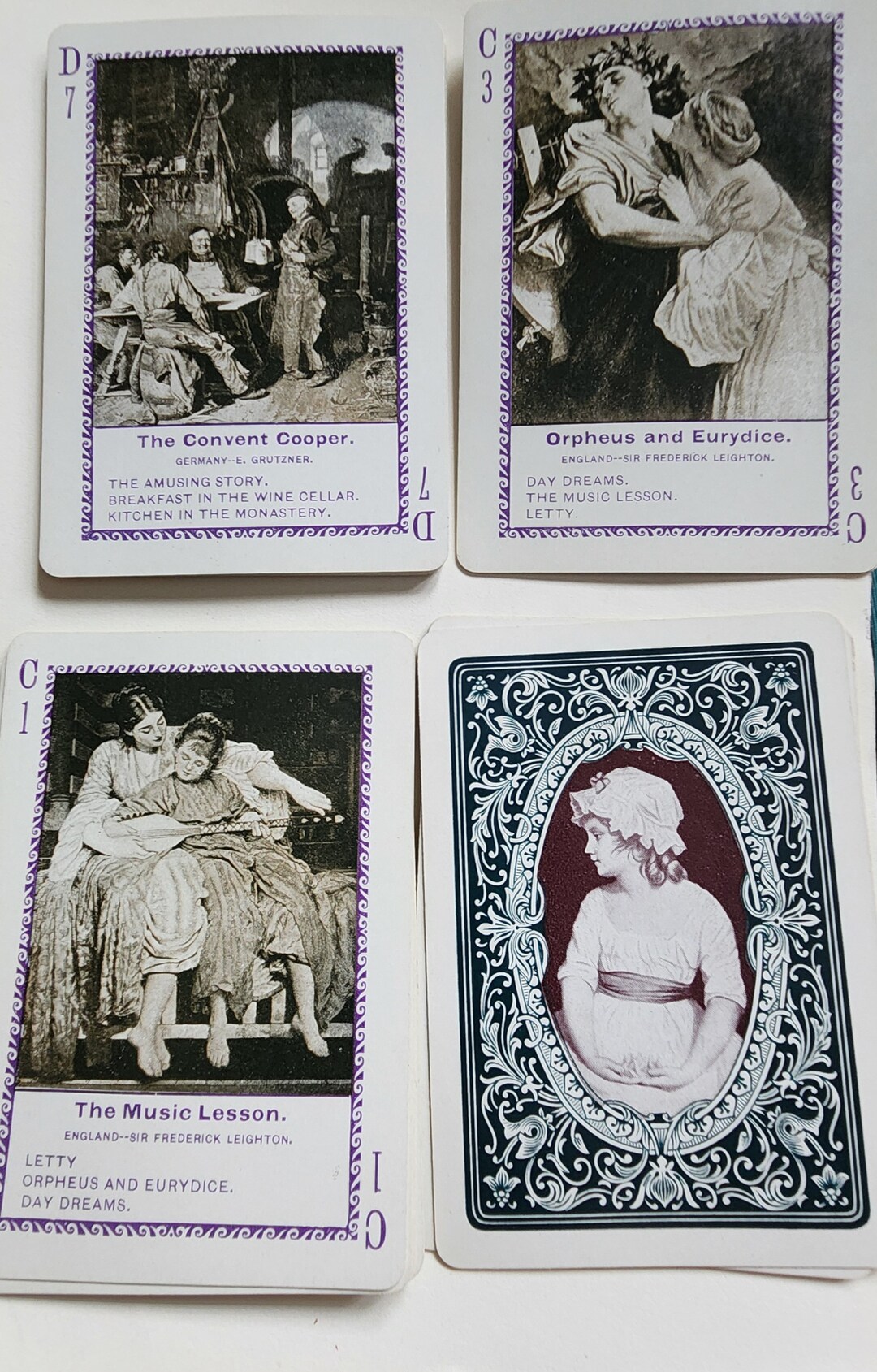 Antique Famous Paintings Card Game - Etsy