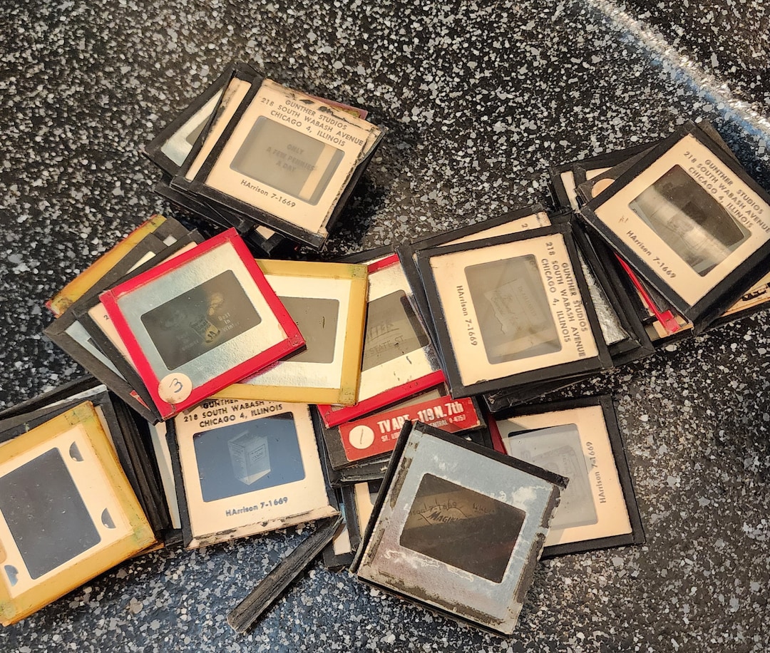 Odd Lot of Vintage Glass Slides - Etsy