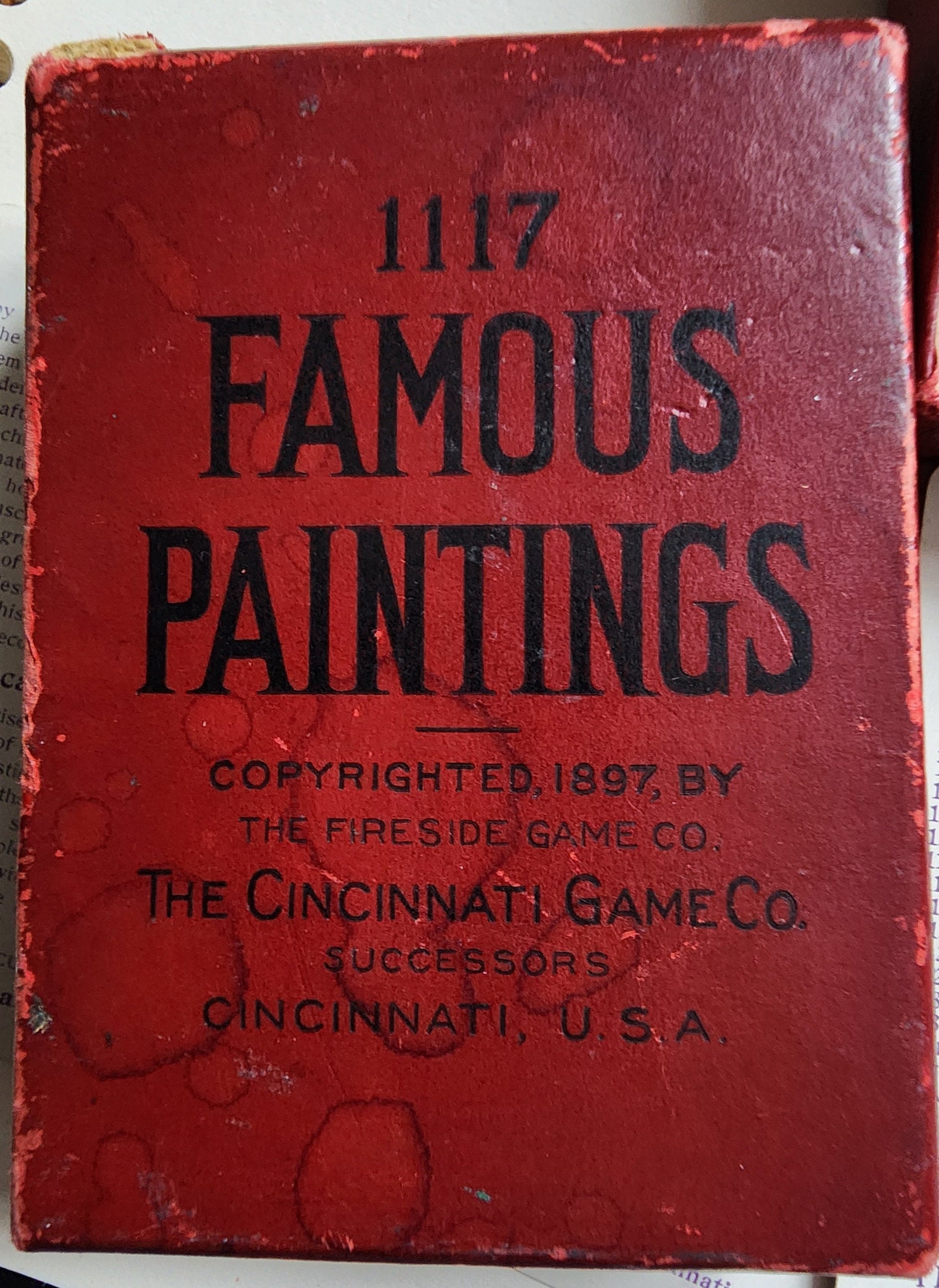 Antique Famous Paintings Card Game - Etsy