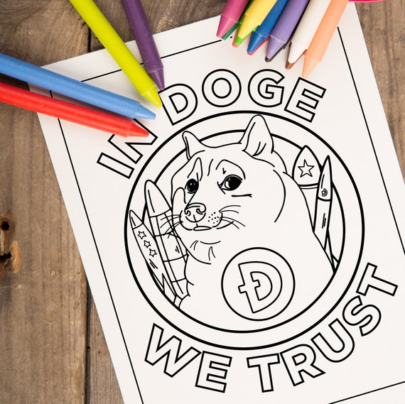 Dogecoin Coloring Book Pages Volume 1 | Etsy