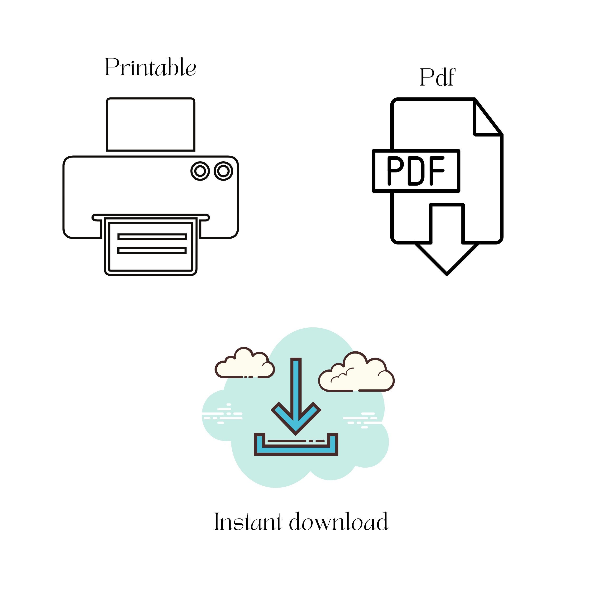 Weekly Planner Printable Landscape Minimalist Weekly - Etsy