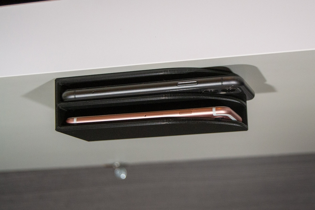 Under Desk Double Decker Phone Holder Store Your Phones - Etsy