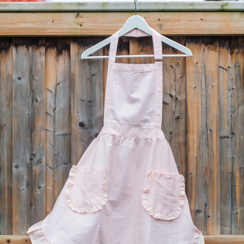 Pink Ruffle Apron - Etsy