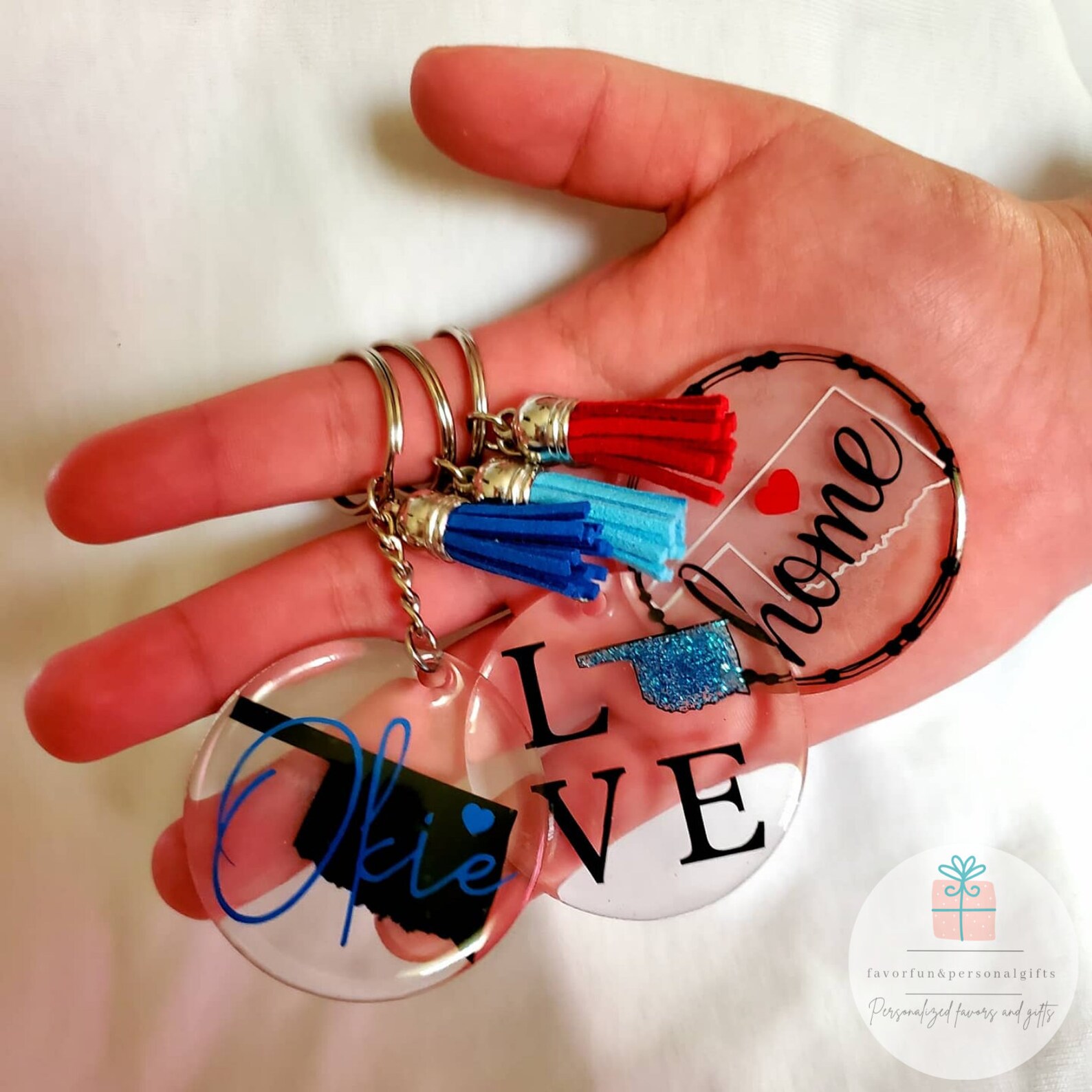 Oklahoma keychain Okie keychain Oklahoma Proud Oklahoma | Etsy