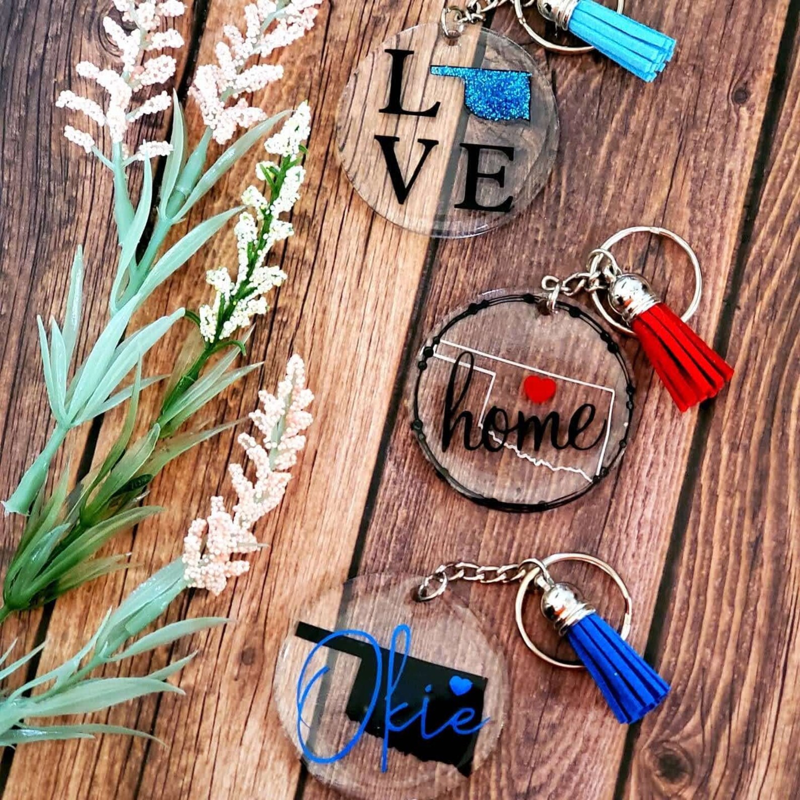 Oklahoma Keychain, Okie Keychain, Oklahoma Proud, Oklahoma Raised - Etsy