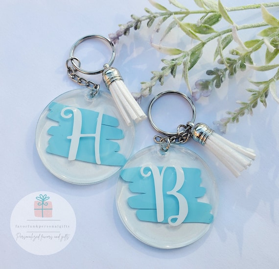 Personalized Keychain Paint Stroke Keychain Name Custom - Etsy