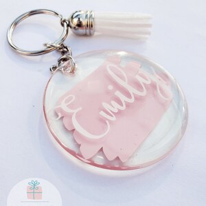 Personalized Keychain, Paint Stroke Keychain Name Custom Acrylic ...
