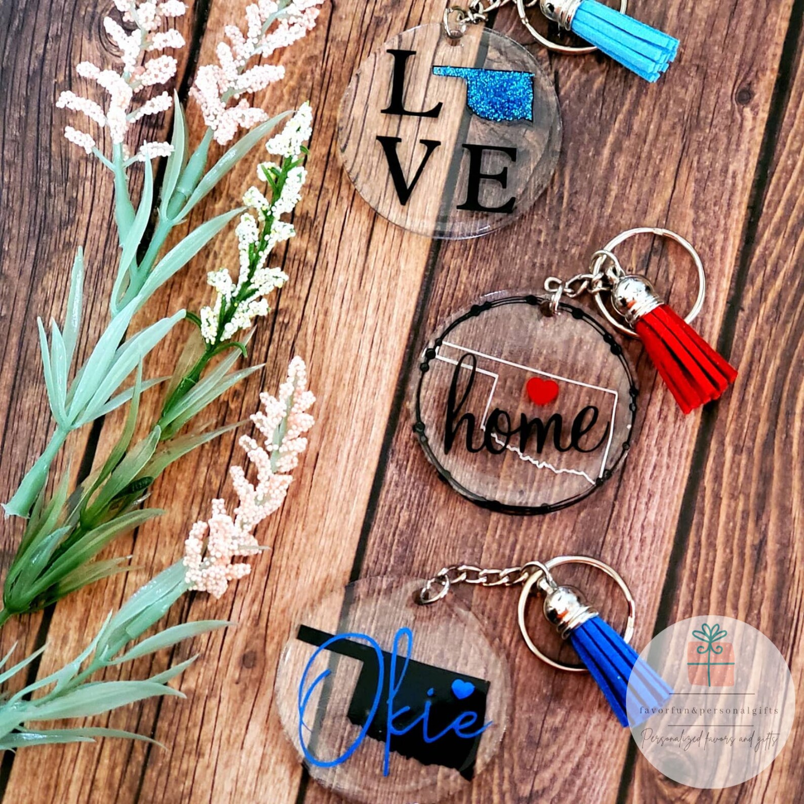 Oklahoma keychain Okie keychain Oklahoma Proud Oklahoma | Etsy