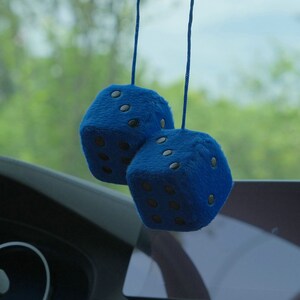 Car Dice Retro Fluffy Cute Dice Car Rearview Mirror Hanging - Etsy