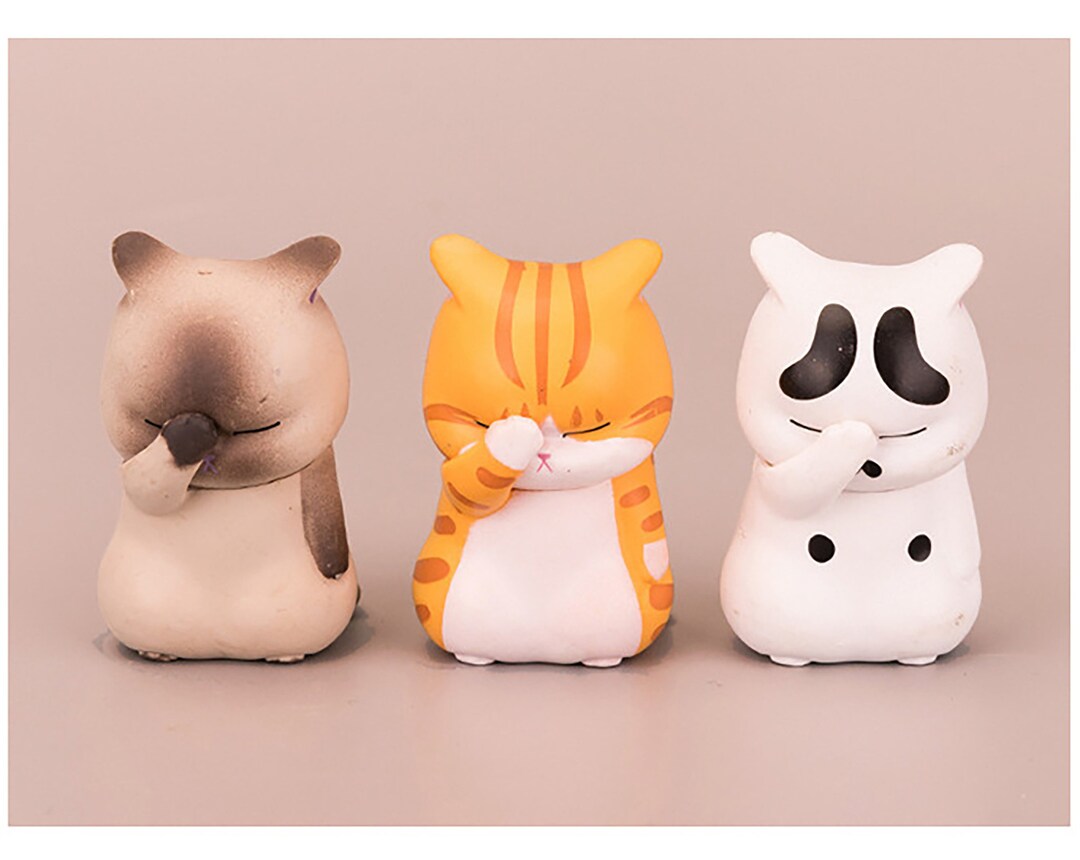 3pcs Tiny Cute Cats Desk Decor Funny Cat Gifts for Cat - Etsy
