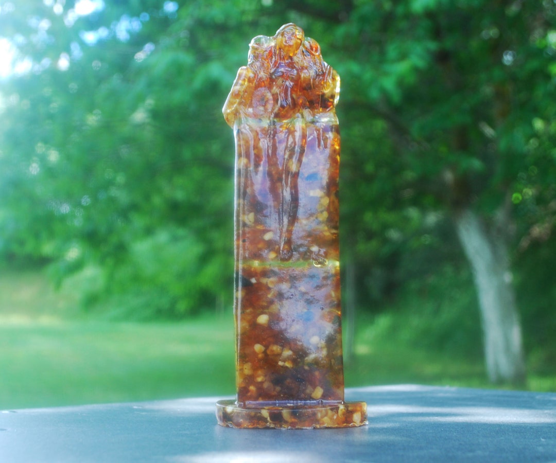 Sculpture, Three Graces Baltic Amber Statue Figurine - 19 Cm - Amber - Etsy
