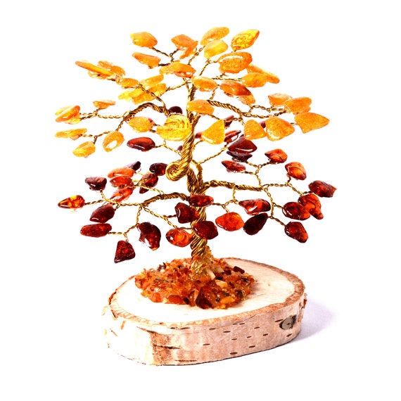 Amber Tree Oak 10cm Baltic Amber Leaves - Etsy