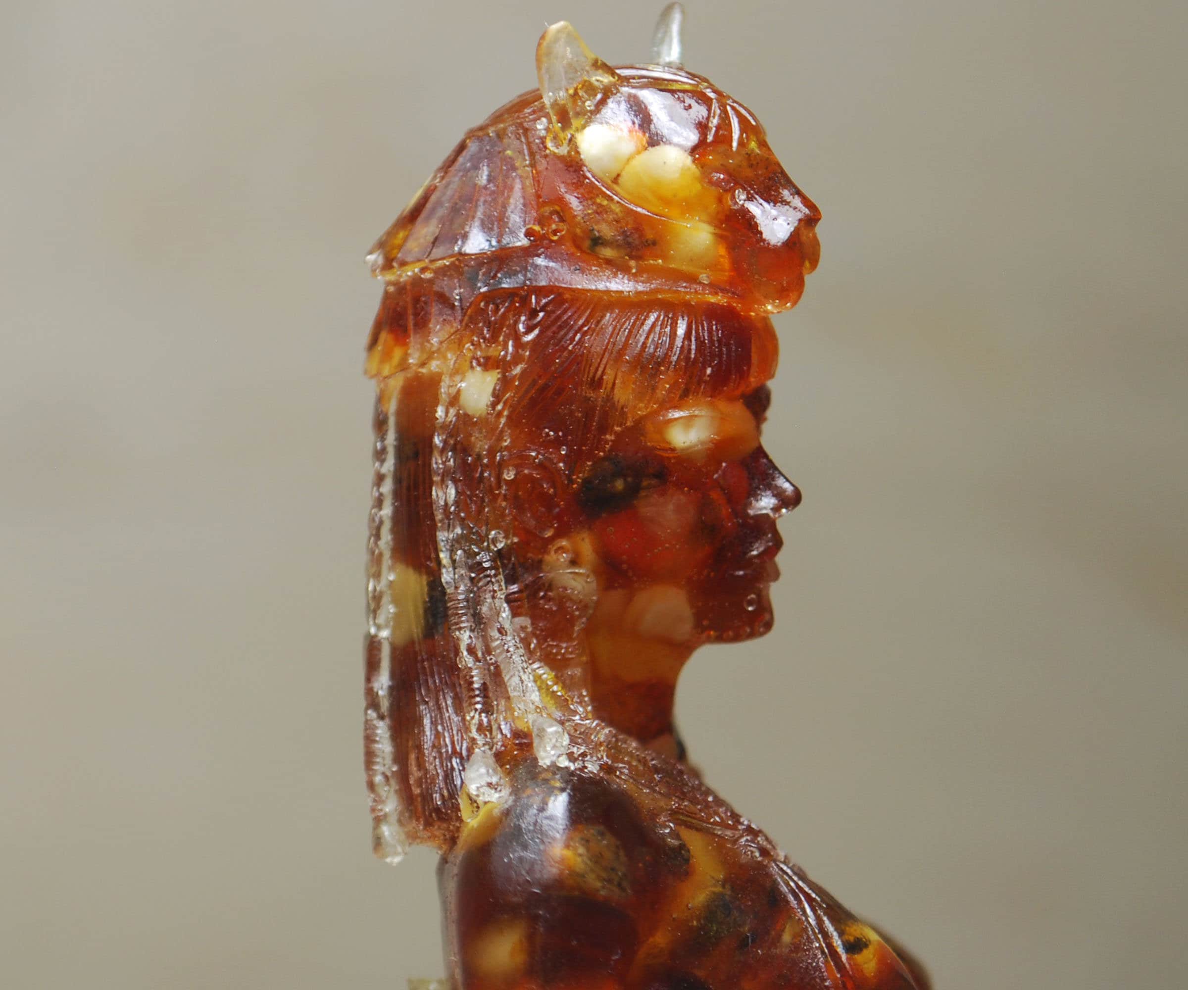 Egyptian Queen Cleopatra Baltic Amber Statue Figurine 1/10 Scale - Etsy