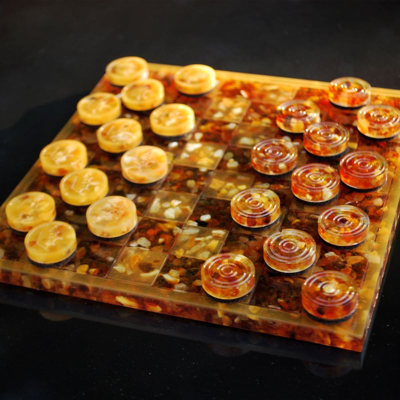 Checkers Game Game Table - Etsy