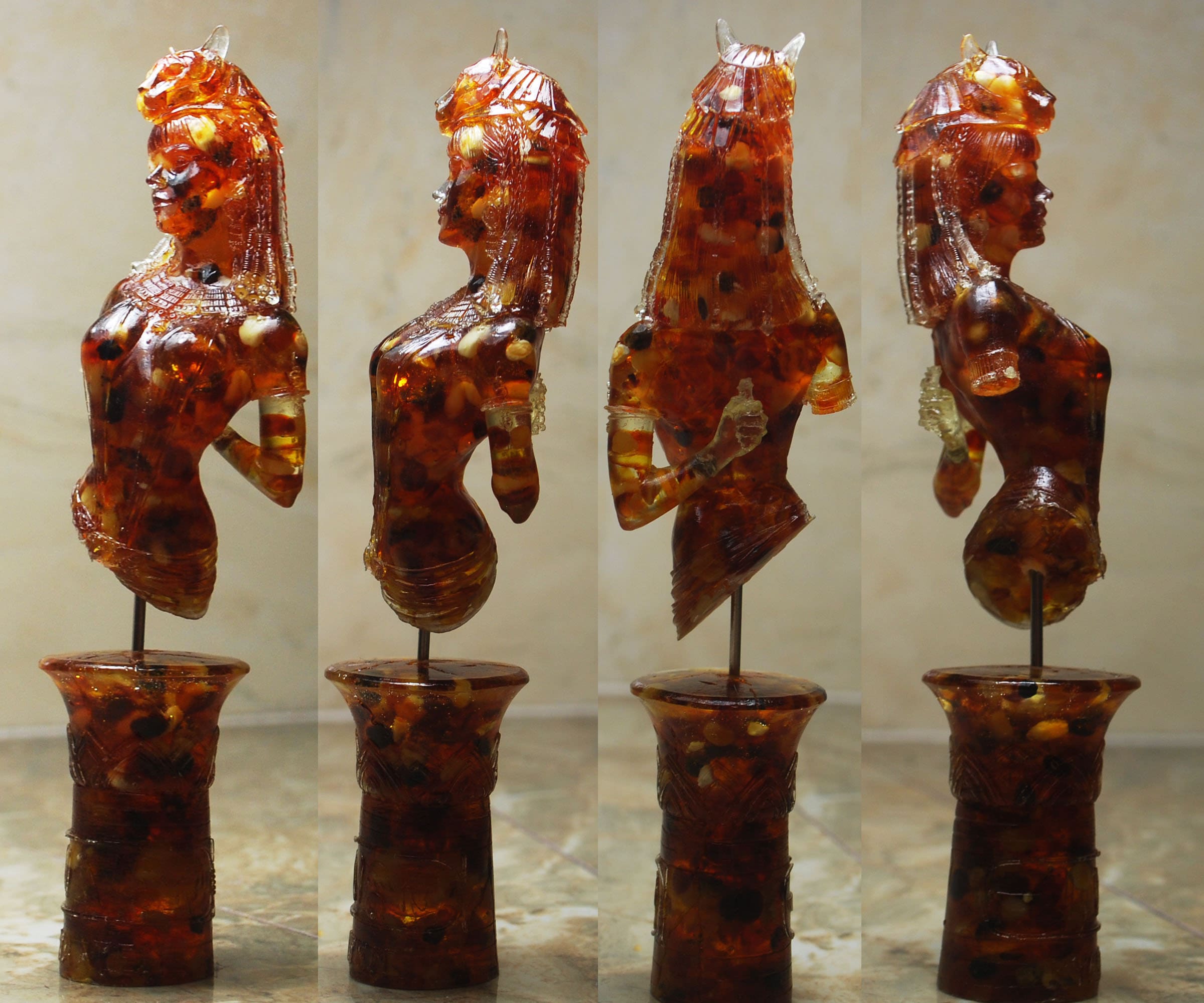 Egyptian Queen Cleopatra Baltic Amber Statue Figurine 1/10 Scale - Etsy